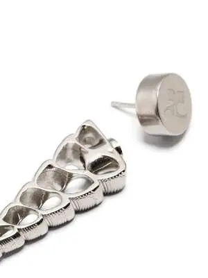 COURREGES Shell Pendant Single Earring - Silver