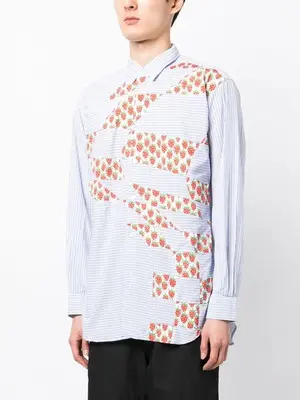 Comme Des Garçons X Brent Westfall Strawberry Patchwork Shirt