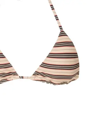 AMIR SLAMA Stripe-print Halterneck Bikini