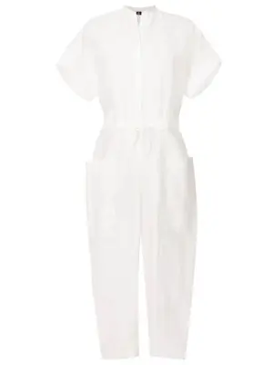 OSKLEN Flax Tapered Jumpsuit - White