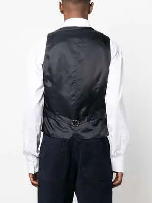 LARDINI Logo-patch Waistcoat - Blue