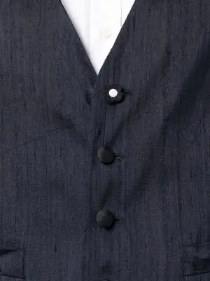 LARDINI Logo-patch Waistcoat - Blue