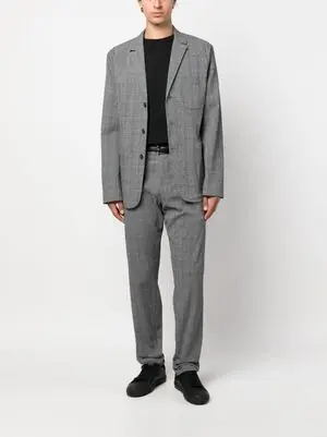 Aspesi Plaid-pattern Single-breasted Blazer