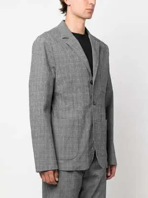 Aspesi Plaid-pattern Single-breasted Blazer