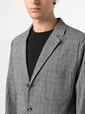 Aspesi Plaid-pattern Single-breasted Blazer