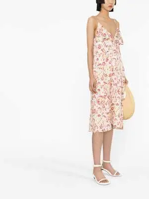 Isabel Marant Étoile Paysa Floral-print Midi Dress - White