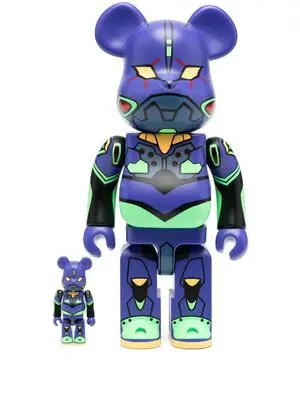 MEDICOM TOY X Evangelion Be@rbrick 100% And 400% Figure Set - Purple