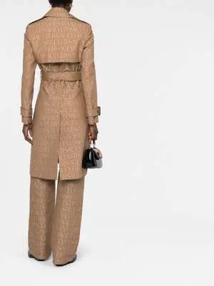Versace Allover Jacquard Trench Coat