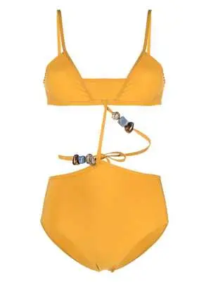 Christopher Esber Displace Stone-beads Swimsuit