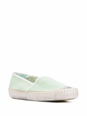 Philippe Model Marseille Glitter-detail Espadrilles - Green
