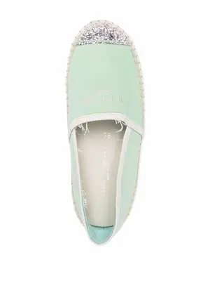 Philippe Model Marseille Glitter-detail Espadrilles - Green