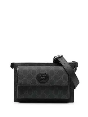 Gucci Gg Supreme Canvas Belt Bag - Black