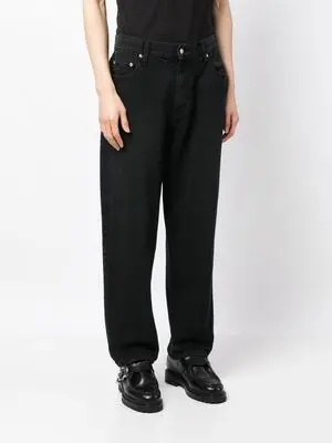 FOO AND FOO Logo-patch Wide-leg Jeans