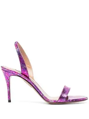 AQUAZZURA Metallic-effect Open-toe Sandals