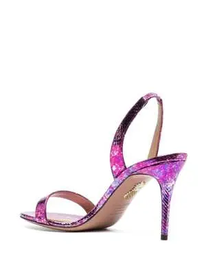 AQUAZZURA Metallic-effect Open-toe Sandals