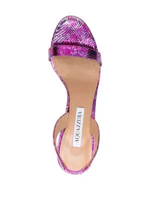 AQUAZZURA Metallic-effect Open-toe Sandals