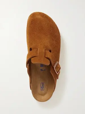BIRKENSTOCK Boston Suede Clogs - Brown