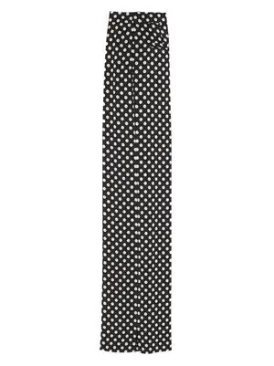 Saint Laurent Polka-dot Silk Trousers - Black