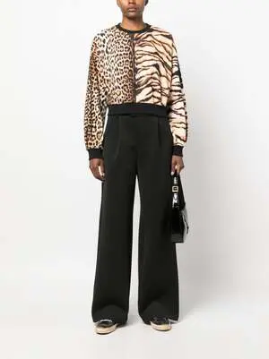 Roberto Cavalli Animal-print Long-sleeve Blouse