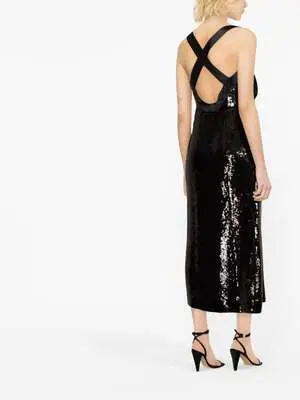 Khaite The Milo Sequinned Midi Dress - Black