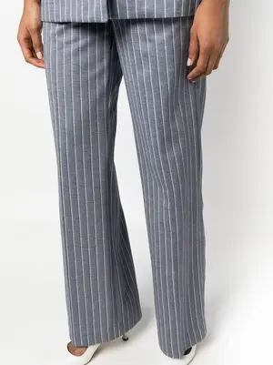 CIRCOLO 1901 Pinstriped Flared Trousers - Blue