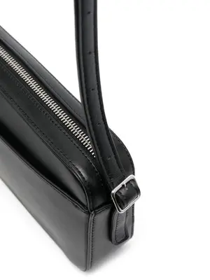 COURREGES Calf-leather Shoulder Bag - Black