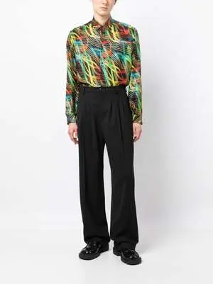 FERRARI Abstract-pattern Silk Shirt