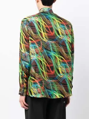 FERRARI Abstract-pattern Silk Shirt