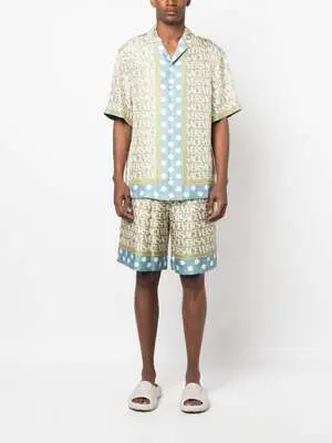 Versace Allover Silk Shorts