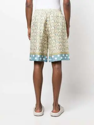 Versace Allover Silk Shorts