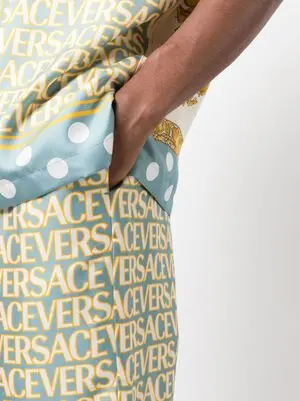 Versace Allover Silk Shorts