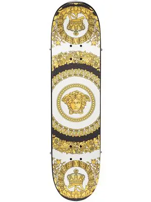 Versace Crete De Fleur Skateboard - White