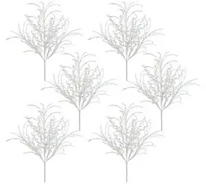 MELROSE White Glitter Twig Bush - One-color