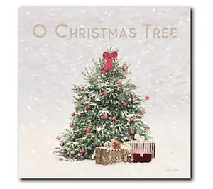 COURTSIDE MARKET O' Christmas Tree 16x16 Canvas Wall Art - One-color