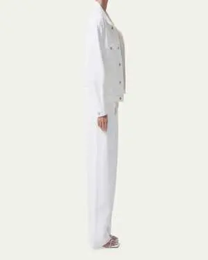 AGOLDE Low-rise Wide-leg Jeans - White