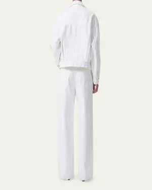 AGOLDE Low-rise Wide-leg Jeans - White
