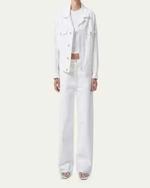 AGOLDE Low-rise Wide-leg Jeans - White