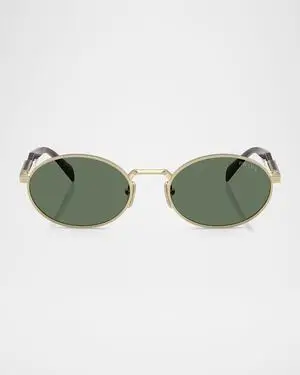 Prada Prada Oval Sunglasses Dark Green