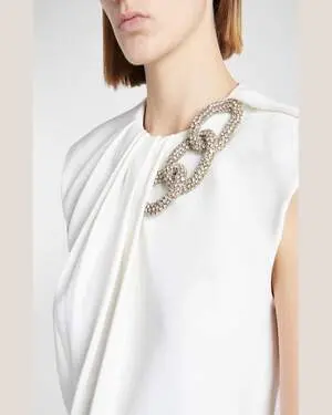 Stella McCartney Falabella Chain Crystal Top
