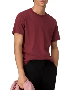 Rag & Bone Flame Classic Fit Short Sleeve Tee Maroon