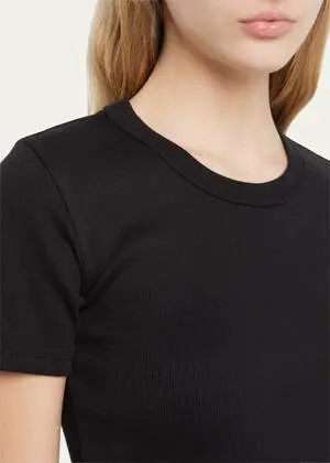 Veronica Beard Pruitt Crewneck Tee - Black