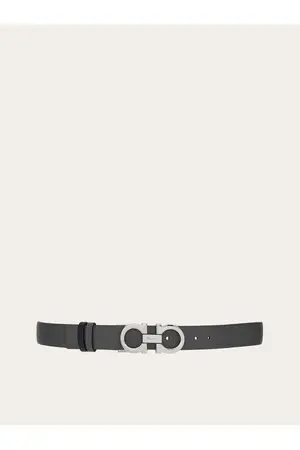 FERRAGAMO Reversible And Adjustable Gancini Belt Black