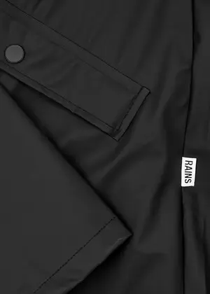Rains Waterproof Long Raincoat - Black
