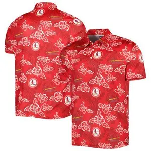 Reyn Spooner St. Louis Cardinals Cooperstown Collection Puamana Print Polo - Red