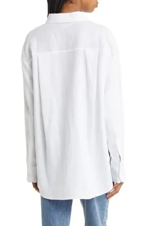 REFORMATION Will Oversize Linen Button-up Shirt