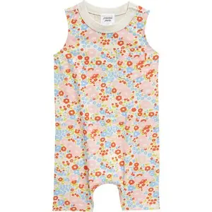 POLISHED PRINTS Floral Organic Cotton Pocket Romper - Summer Shower