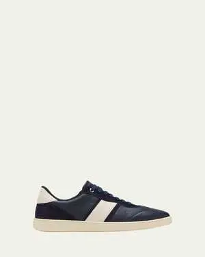 FERRAGAMO Achille 1 Leather Low-top Sneakers - Blue Marin