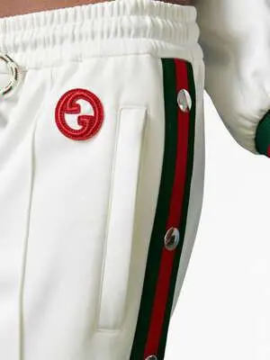 Gucci Web-stripe Press-stud Track Pants