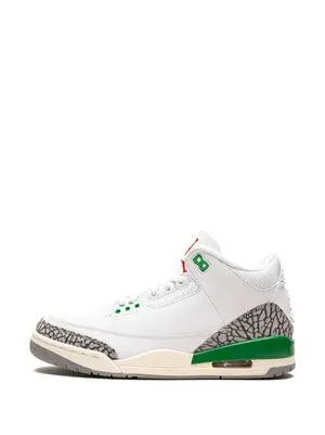 JORDAN Air 3 Lucky Green Sneakers - White