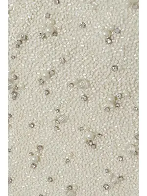CLIO PEPPIATT Embellished Stretch-tulle Mini Dress - Neutrals